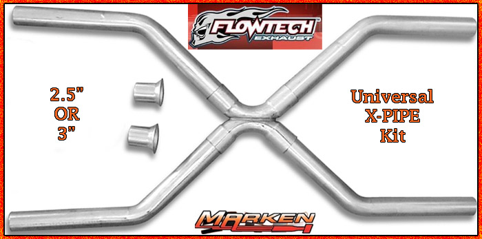 Flowtech X Pipes (with or without bypass cutouts)